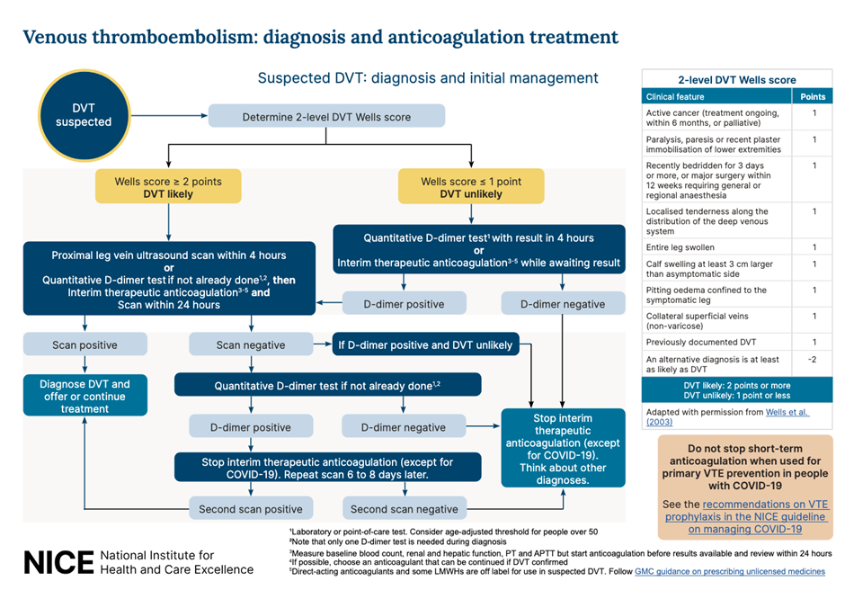 Diagnosing venous thromboembolism in primary care: The Wells score and ...